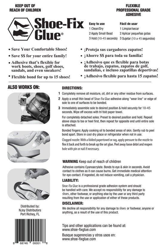 Shoe-Fix Glue: Professional Grade Shoe Repair Glue For Shoes, Sandals ...